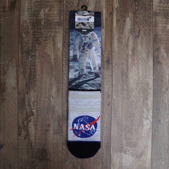 Bioworld | Underwear & Socks | Nasa Space Graphic Print Astronaut Crew Socks | Poshmark